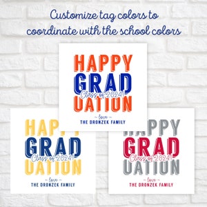 Printable Happy Graduation Class of 2024 Gift Tag, Graduation Gift Tag ...