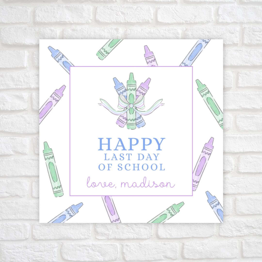 Printable End of School Gift Tag for Class, Last Day of School Gift Tag ...