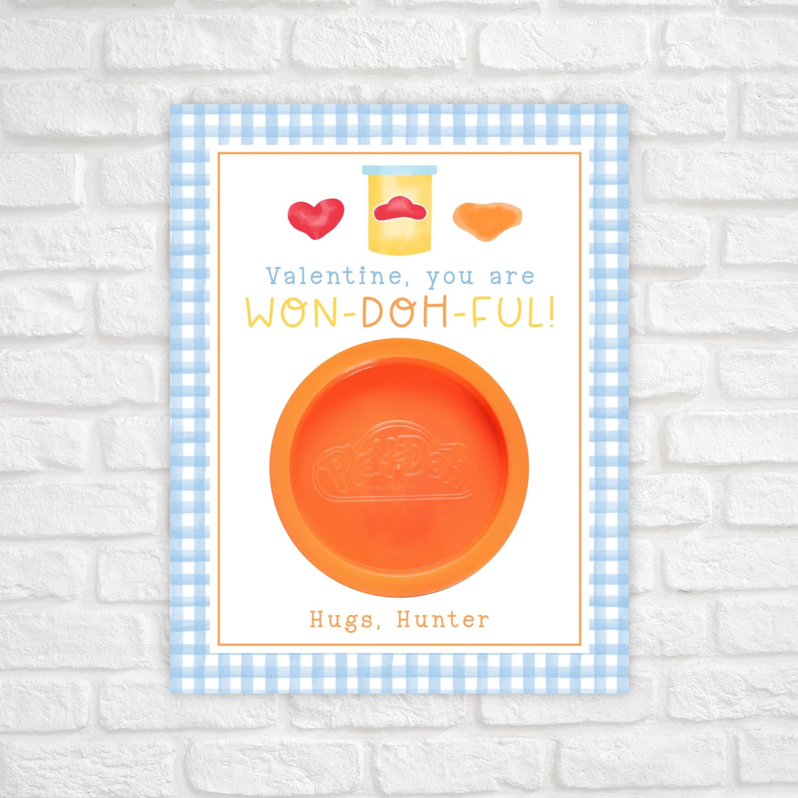 Printable Play Dough Valentine Tags, Play Doh Valentine Tags, Printable ...