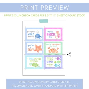 Printable Lunchbox Notes for Kids, Back to School Notes, Inspirational ...