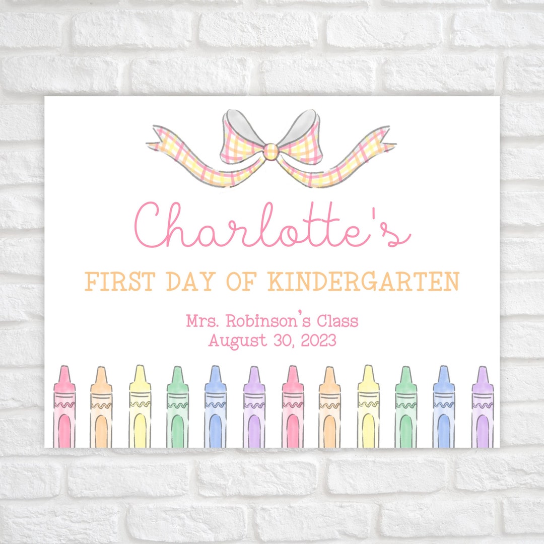 First Day of School Sign Printable, Back to School Sign, Last Day of ...