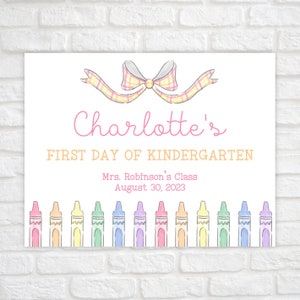 First Day of School Sign Printable, Back to School Sign, Last Day of ...