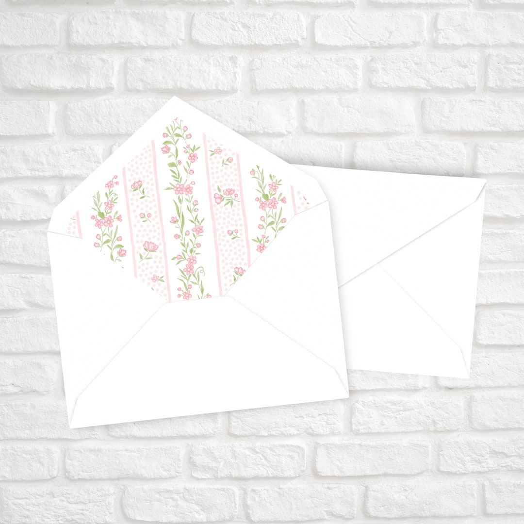 Printable Envelope Liners, Wildflower Envelope Liner, Watercolor A7 A2 ...
