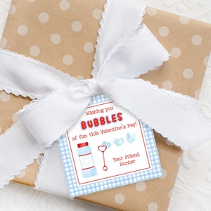 Printable Valentine Cards for Kids, Bubbles Valentine Tag, Classroom ...