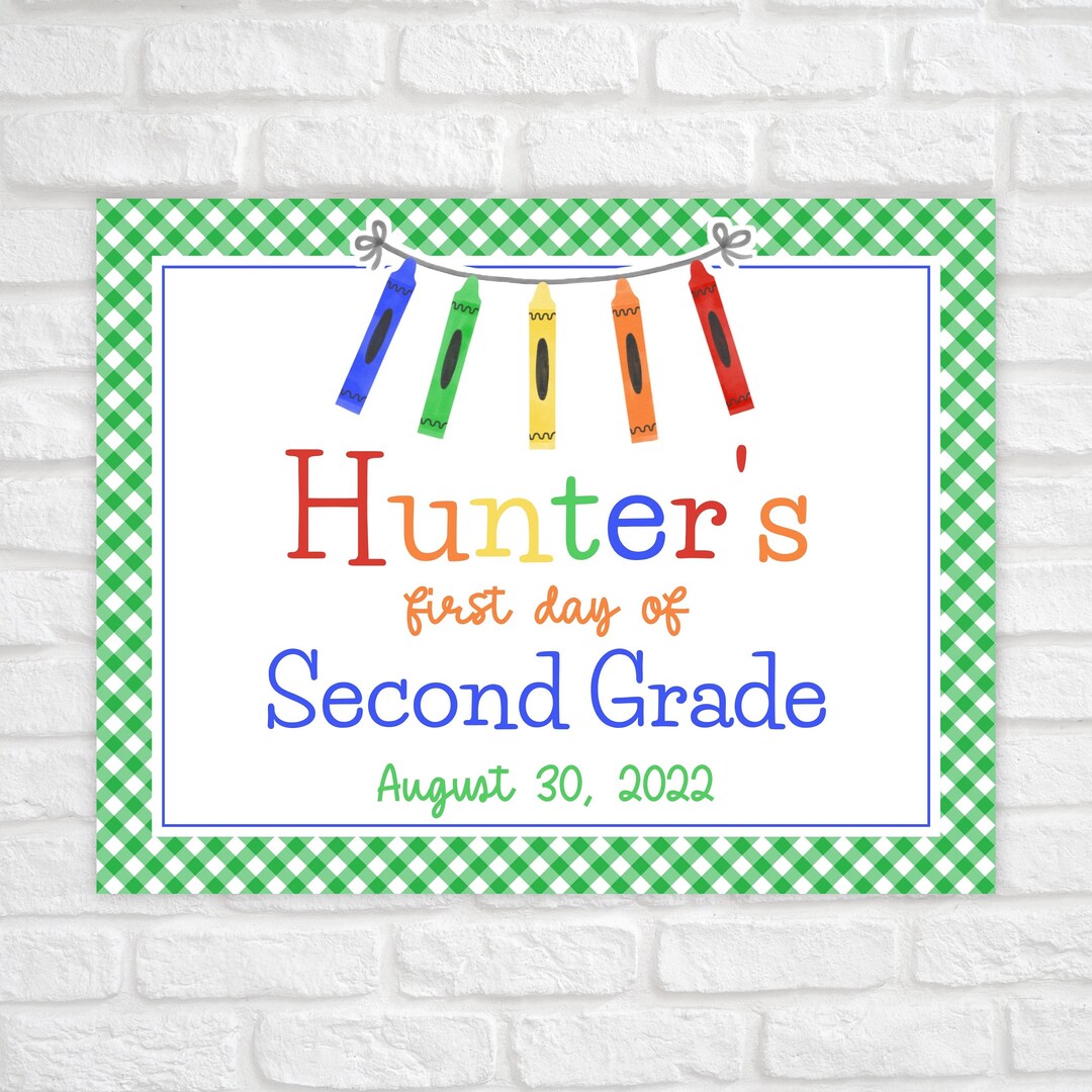 Back to School Sign Printable, First Day of School Sign Editable ...