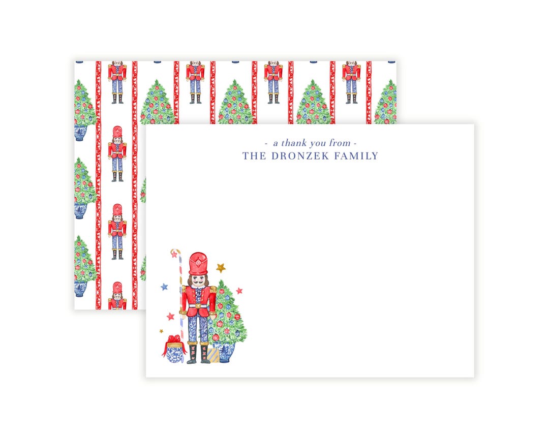 Personalized Christmas Stationary, Nutcracker Note Cards, Christmas ...
