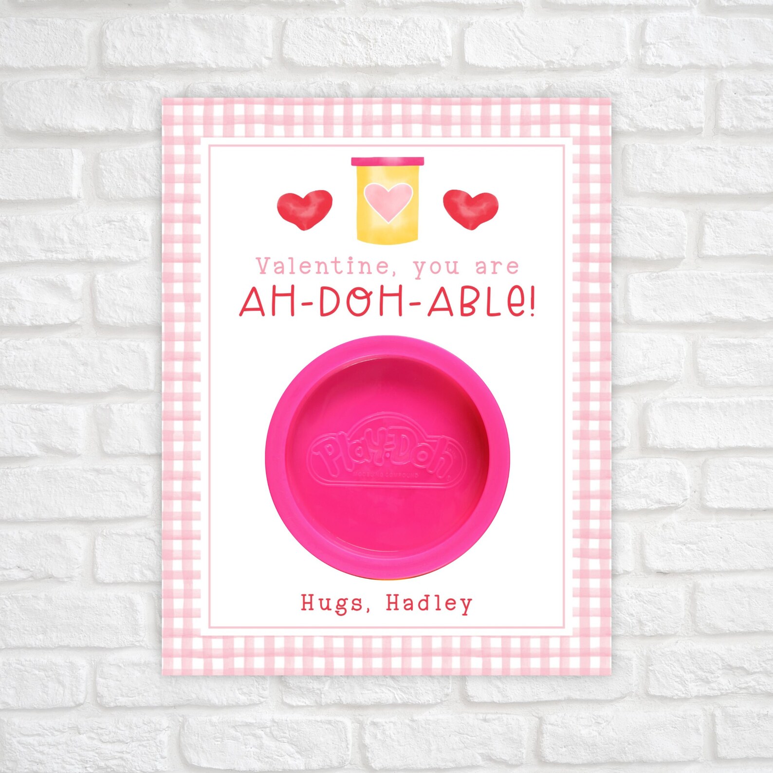 Printable Play Dough Valentine Tags, Play Doh Valentine Tags, Printable ...