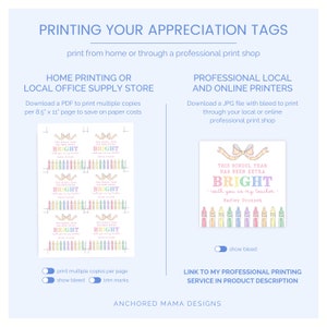 Teacher Appreciation Gift Tag Printable, Rainbow Crayon Teacher Tag ...