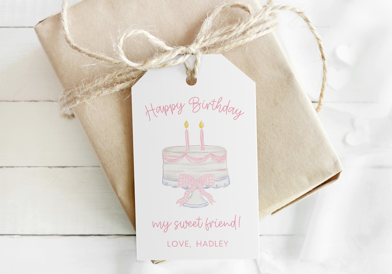 Printable Happy Birthday Gift Tags Template Watercolor - Etsy