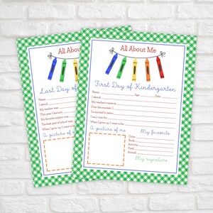 Printable All About Me Template, Last Day of School Memory Book ...