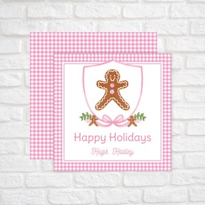 Printable Christmas Gift Tag, Christmas Gingerbread Man Tag, Kids ...