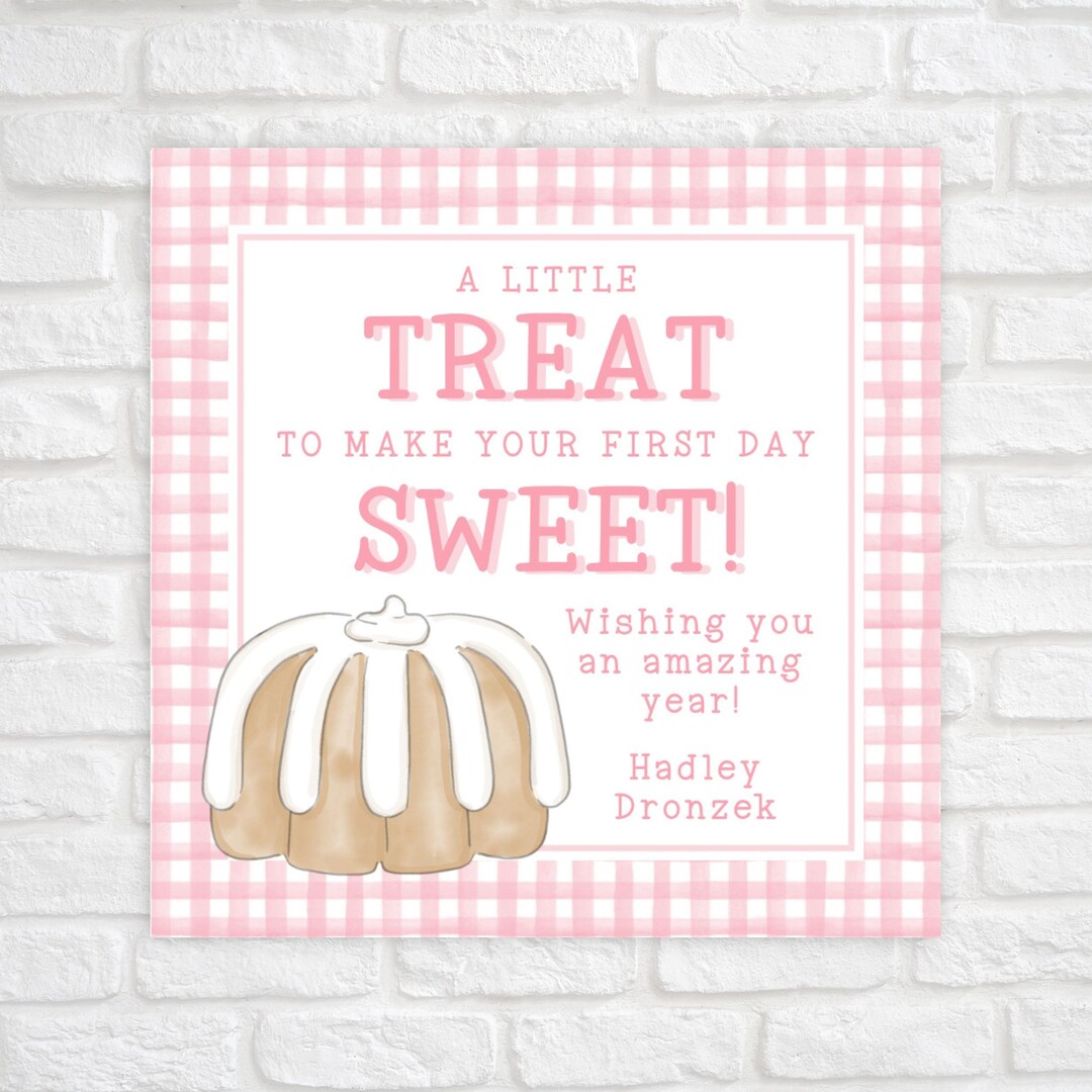 Happy First Day of School Tag Bundt Cake Back to School Gift - Etsy