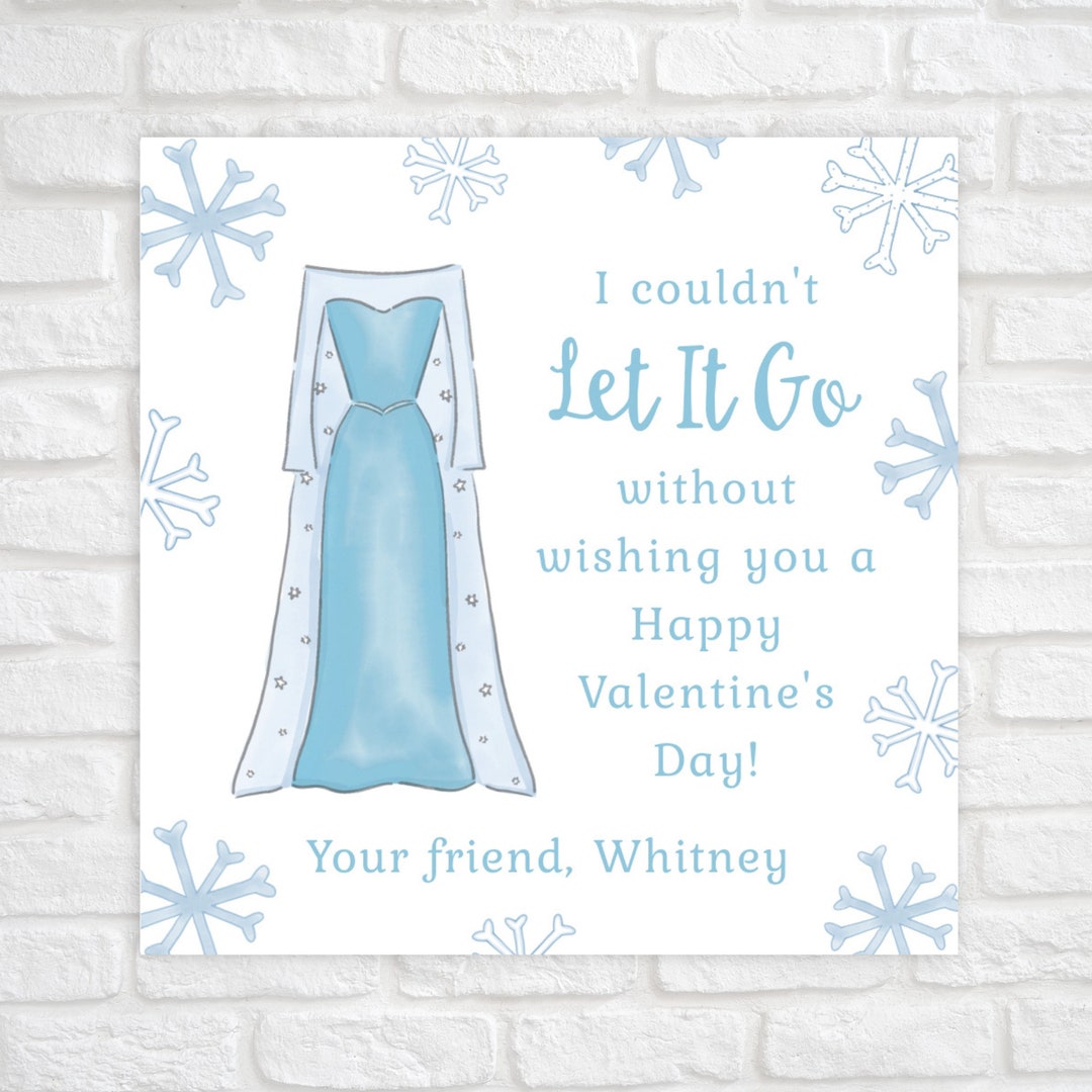 Printable Valentine Cards for Kids, Ice Princess Valentines, Watercolor ...