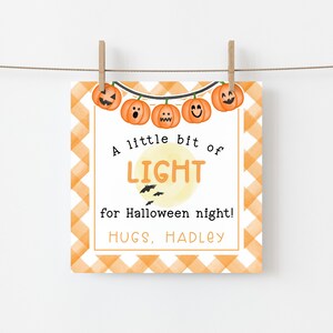 Printable Halloween Tags, Light for Halloween Night Tag, Glow Stick ...
