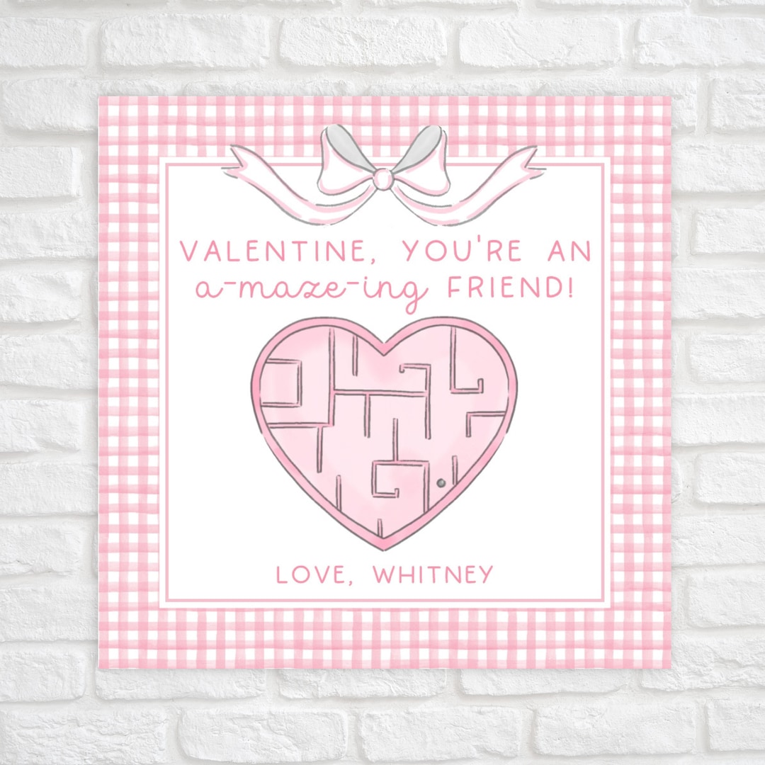 Printable Maze Valentine Cards for Kids, You're Amazing Valentine Gift ...