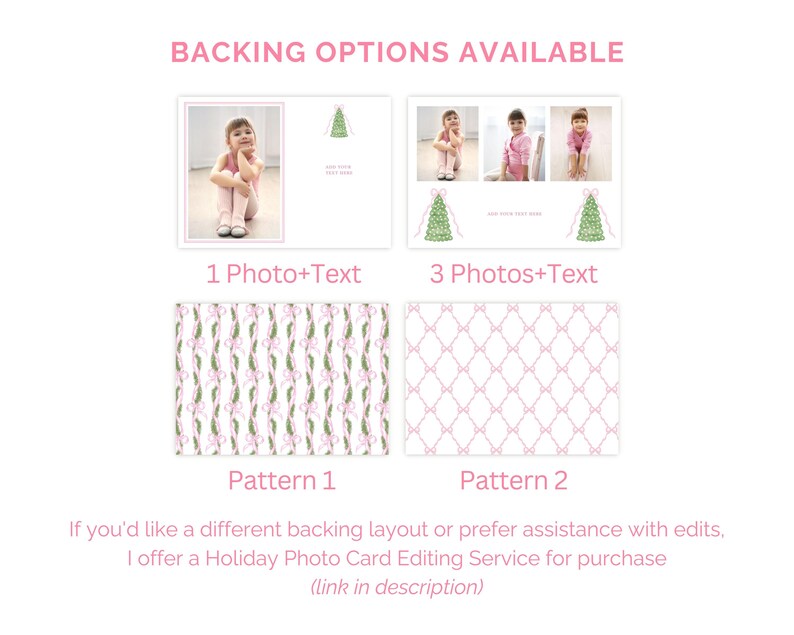 Christmas Photo Card Template, Watercolor Christmas Card, Printable ...