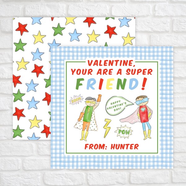 Superhero Valentine - Etsy