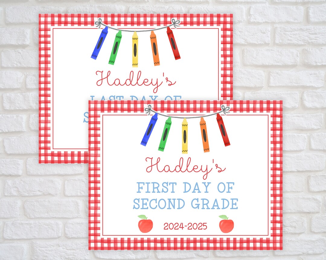 Back to School Sign Printable, First Day of School Sign Editable ...