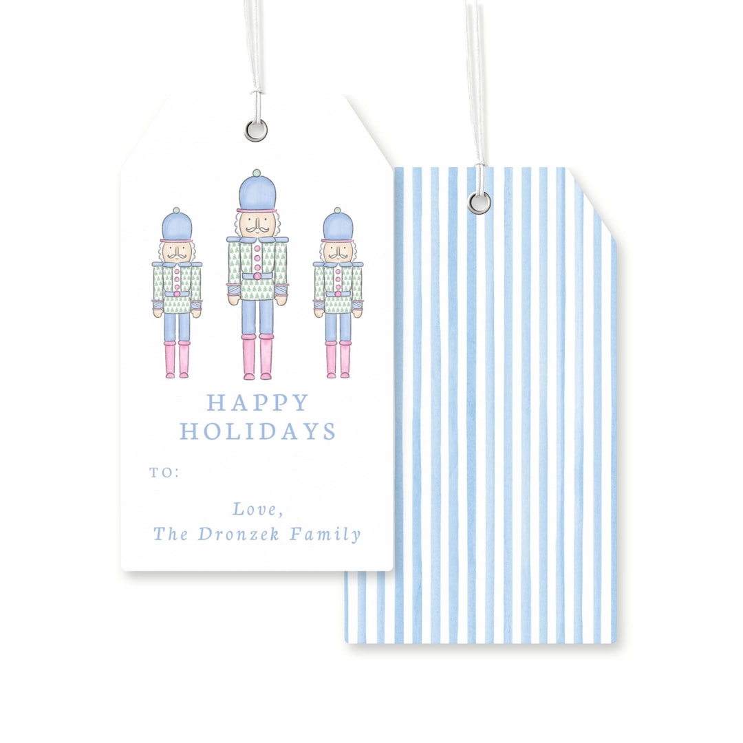 Printable Nutcracker Gift Tags, Watercolor Christmas Tags, Nutcracker ...