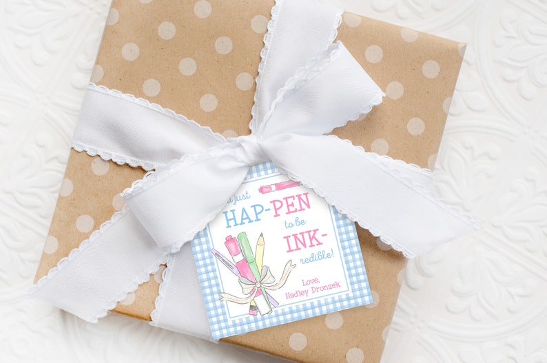 Ink Pen Gift Tags, Hap-pen to Be Ink-redible Tag, End of School Tag ...