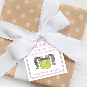 Printable Halloween Gift Tags Girl Frankenstein Tag - Etsy
