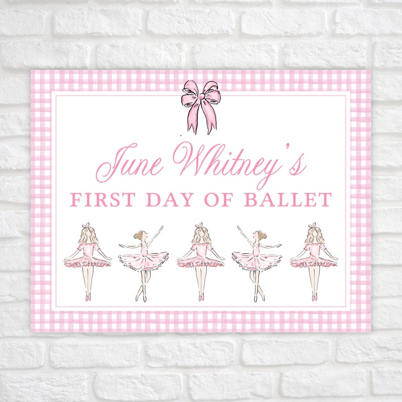 Printable First Day of Dance Sign First Day of Ballet Sign - Etsy