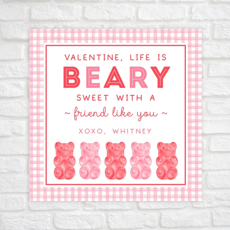 Bear Valentines Cards - Etsy