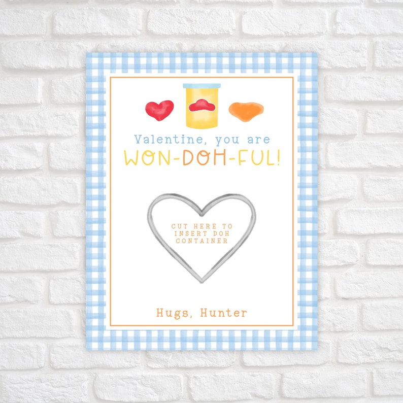 Printable Play Dough Valentine Tags Play Doh Valentine Tags - Etsy