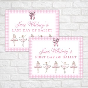 Printable First Day of Dance Sign, First Day of Ballet Sign, Pink ...