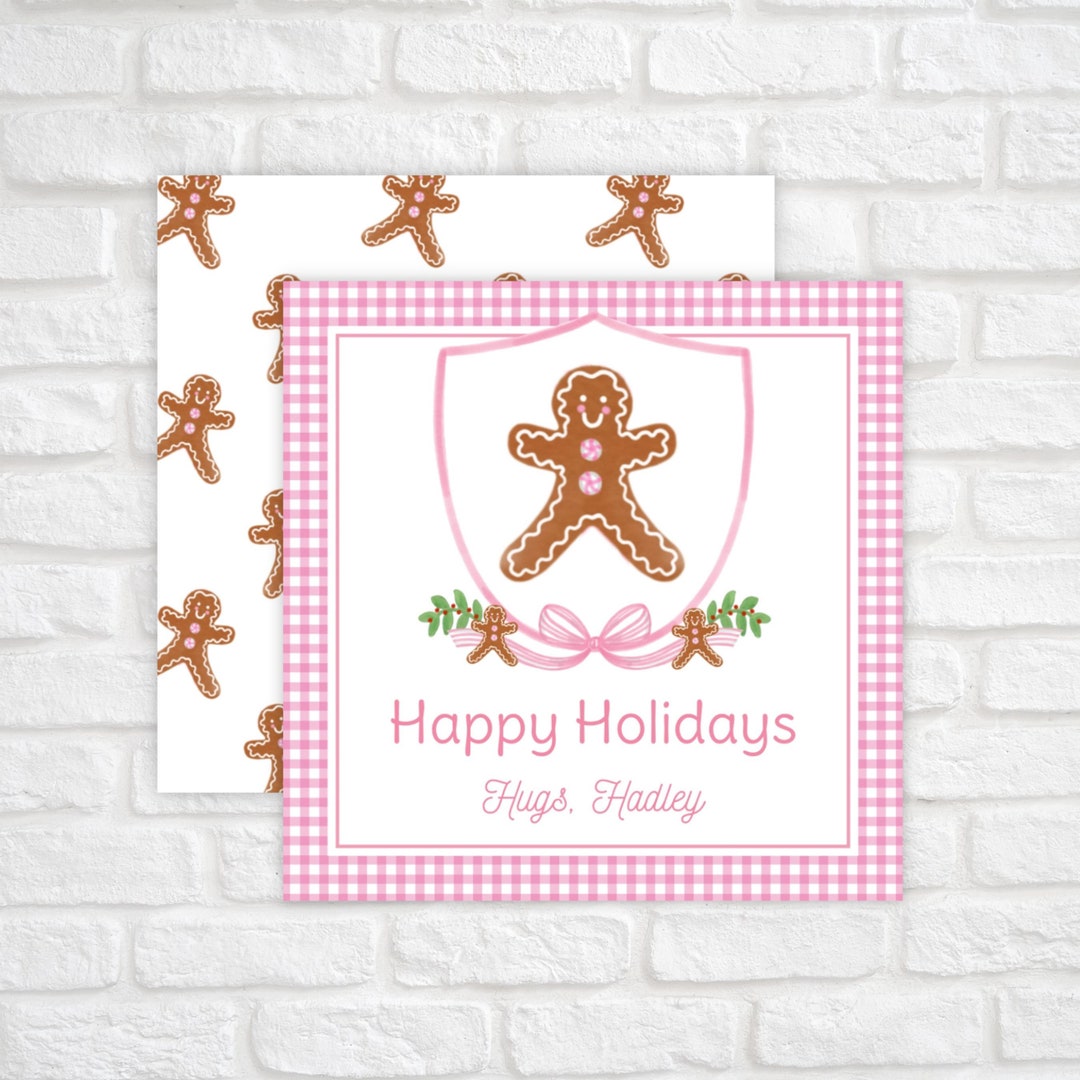 Printable Christmas Gift Tag, Christmas Gingerbread Man Tag, Kids ...