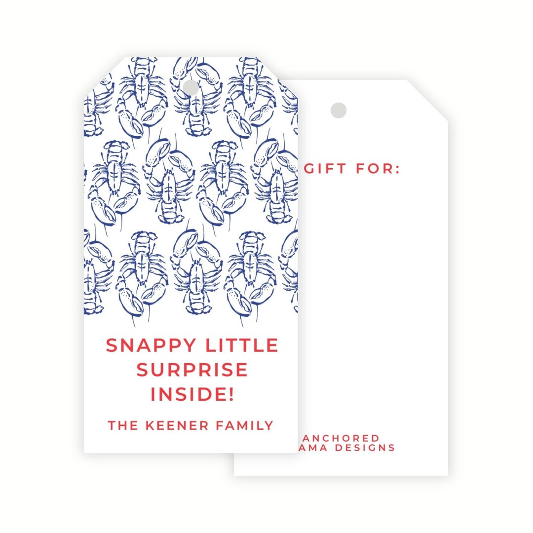 Printable Funny Gift Tag | Everyday Tag | Lobster Gift Tag | Coastal ...