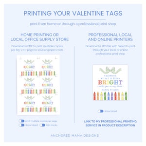 Printable Valentine Cards for Kids, Crayon Valentine Gift Tag Template ...