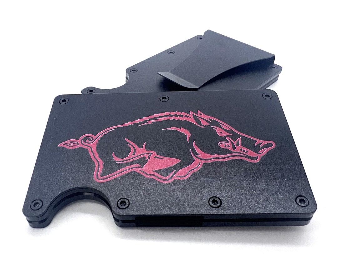 Arkansas Razorbacks Tusk RFID Wallet and Money Clip UV Printed Black - Etsy