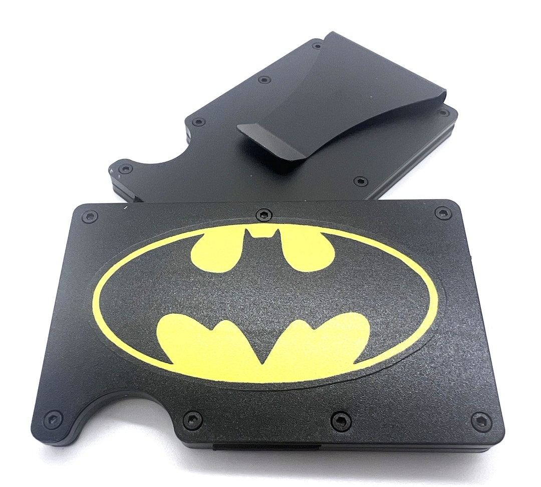 Batman Wing Logo RFID Wallet and Money Clip UV Printed Black - Etsy