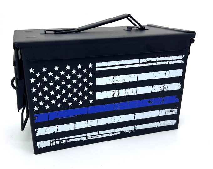 Engraved Ammo Box Police Officer Law Enforcement Badge Cop Fireman EMT ...