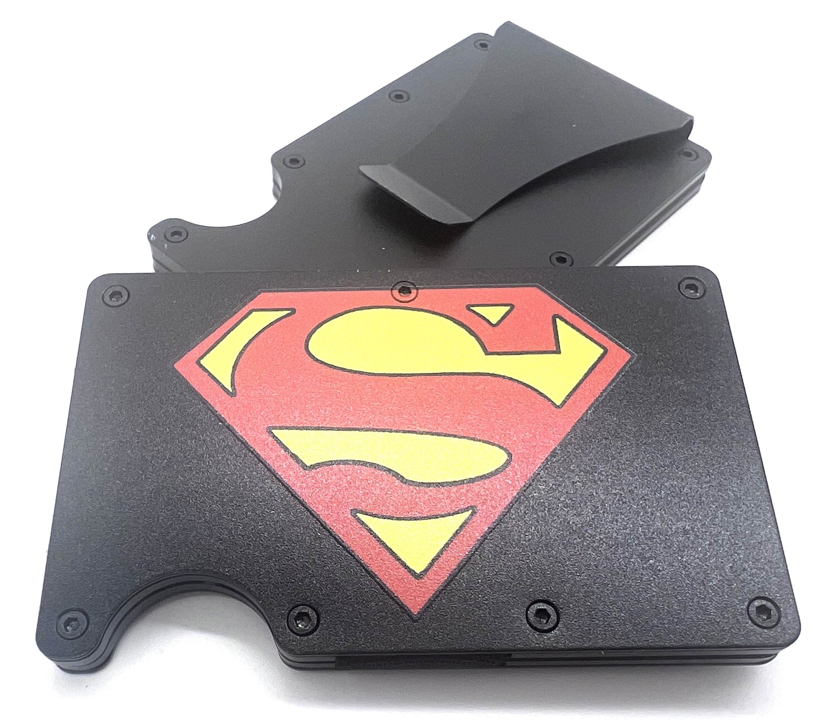 Superman Shield Logo RFID Wallet and Money Clip UV Printed Black - Etsy