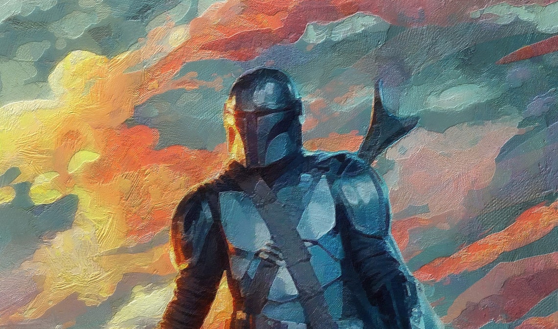The Mandalorian Canvas Print Mandalorian Art Star Wars Art - Etsy