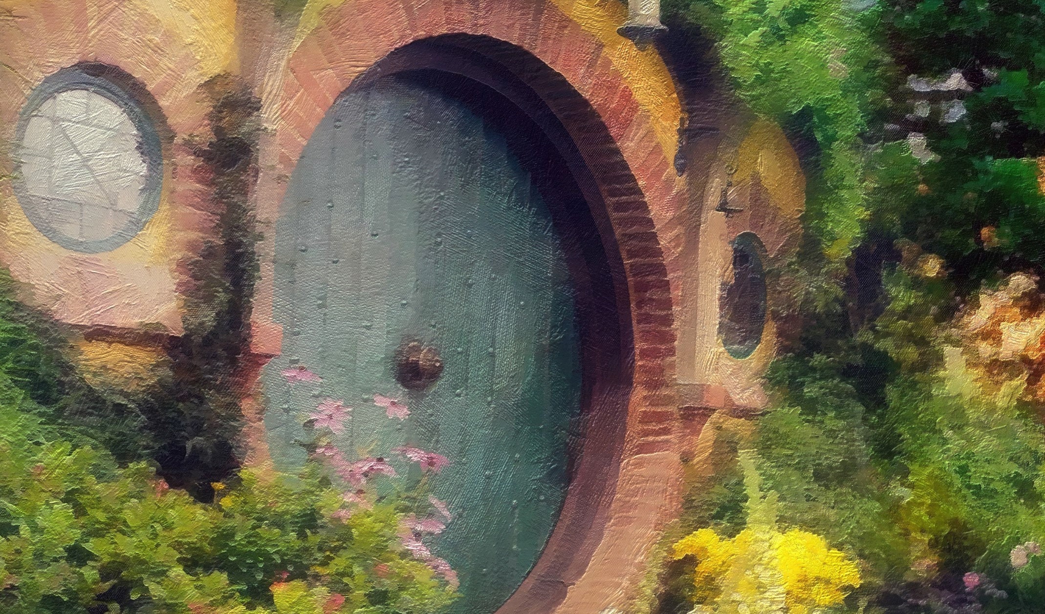 The Shire Canvas Print Hobbiton Print LOTR Art LOTR Print - Etsy