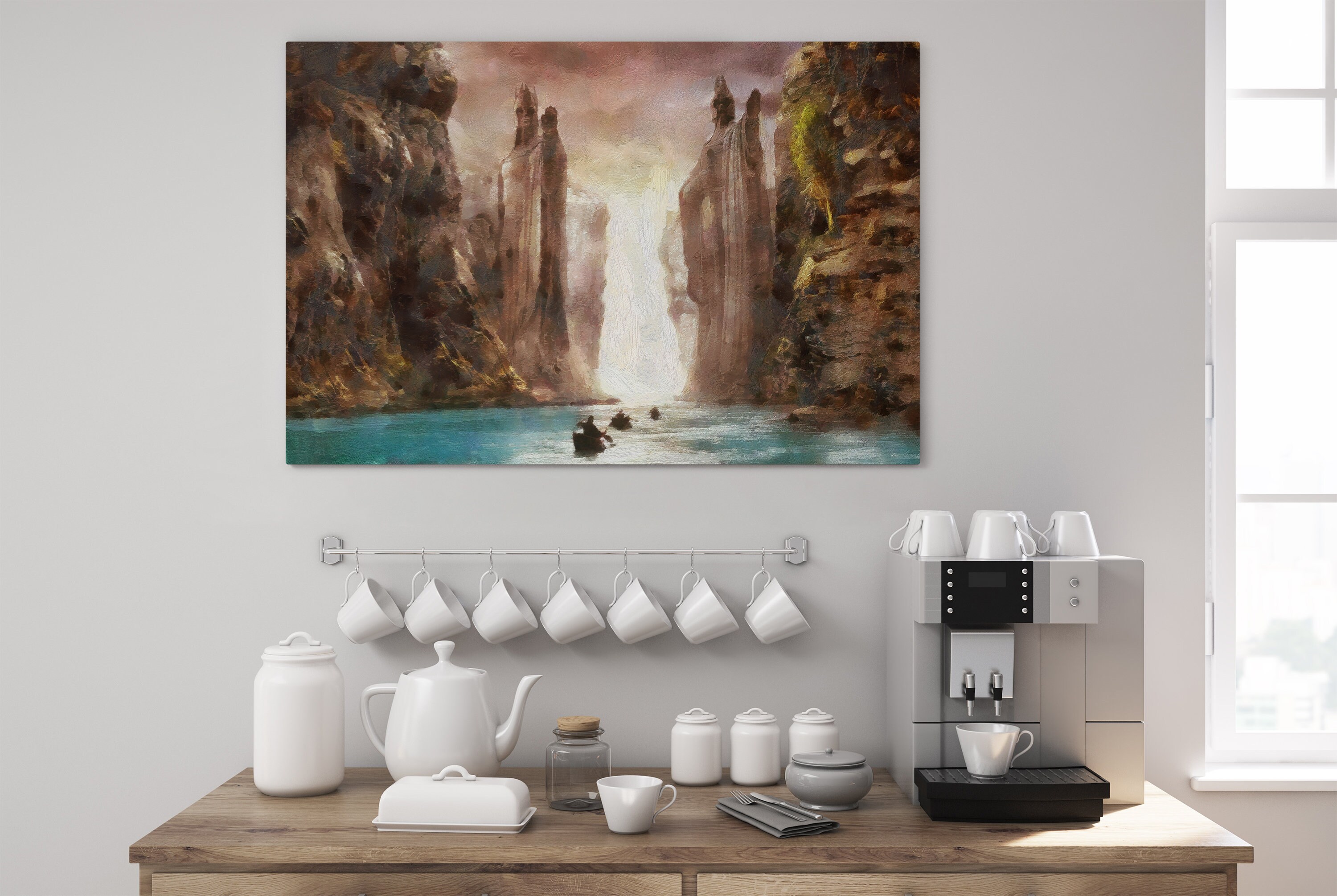 Lord of the Rings Argonath Canvas Print LOTR Art LOTR Print | Etsy