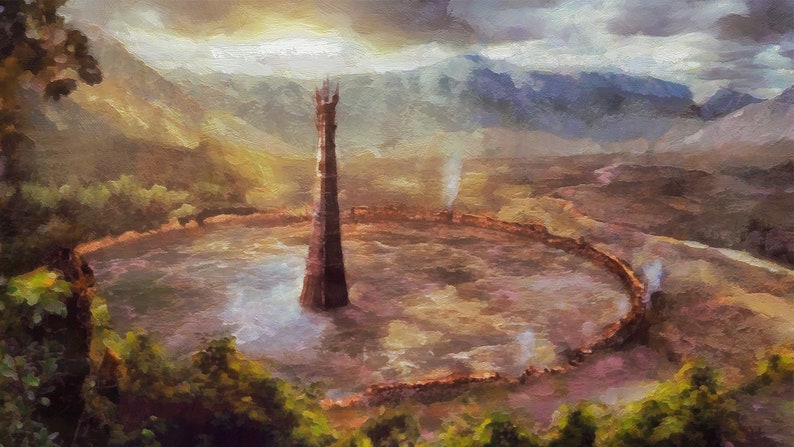 Lord of the Rings Isengard Canvas Print Isengard Art LOTR | Etsy