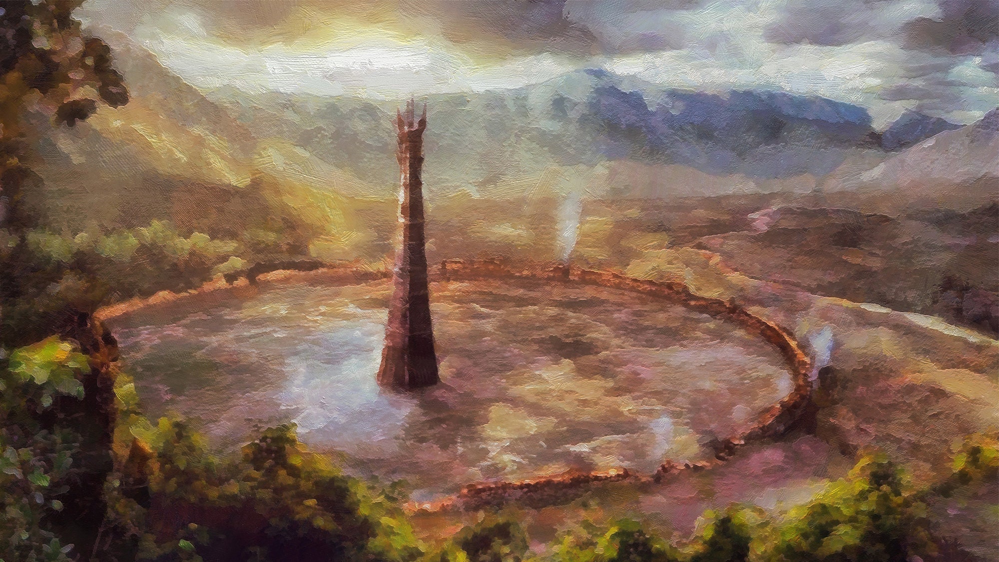 Lord of the Rings Isengard Canvas Print Isengard Art LOTR | Etsy