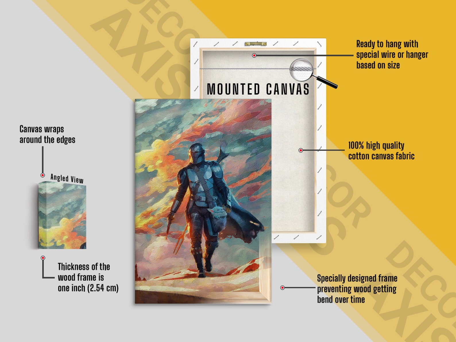 The Mandalorian Canvas Print Mandalorian Art Star Wars Art - Etsy