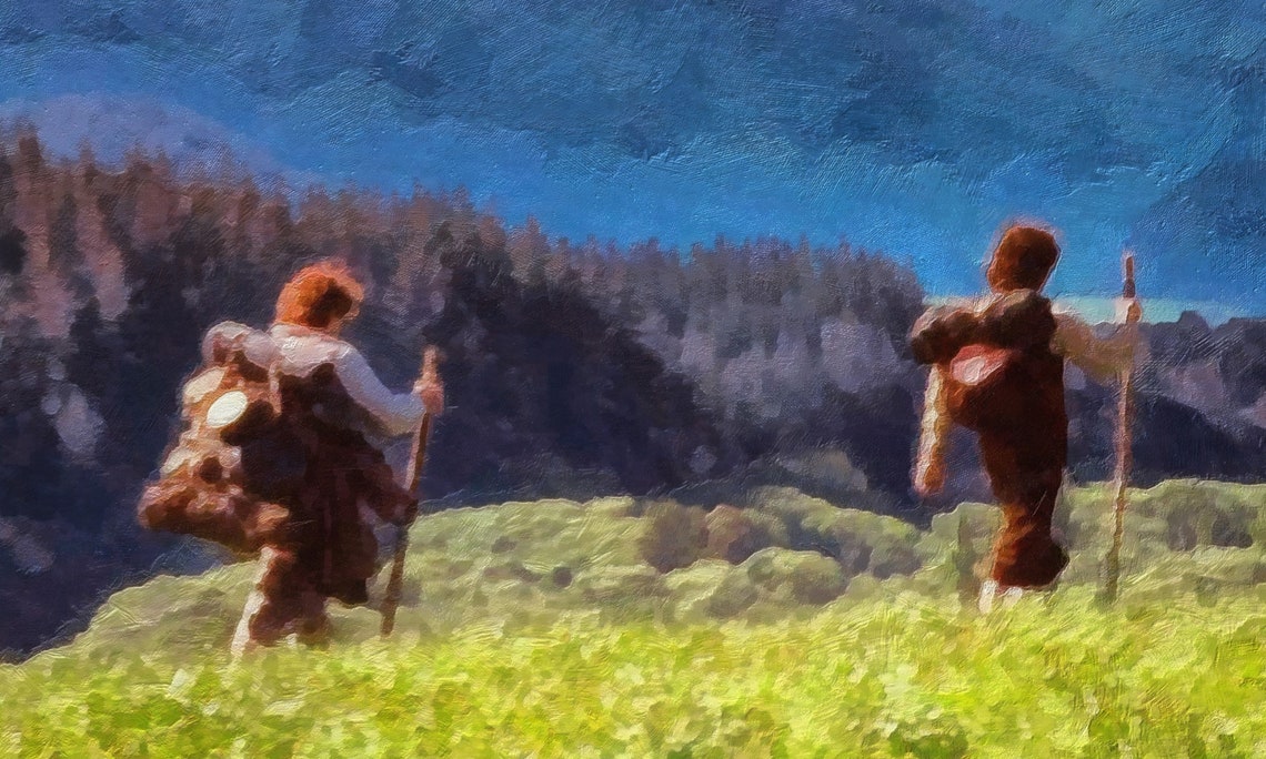 Lord of the Rings Frodo and Sam's Journey Canvas Print | Etsy