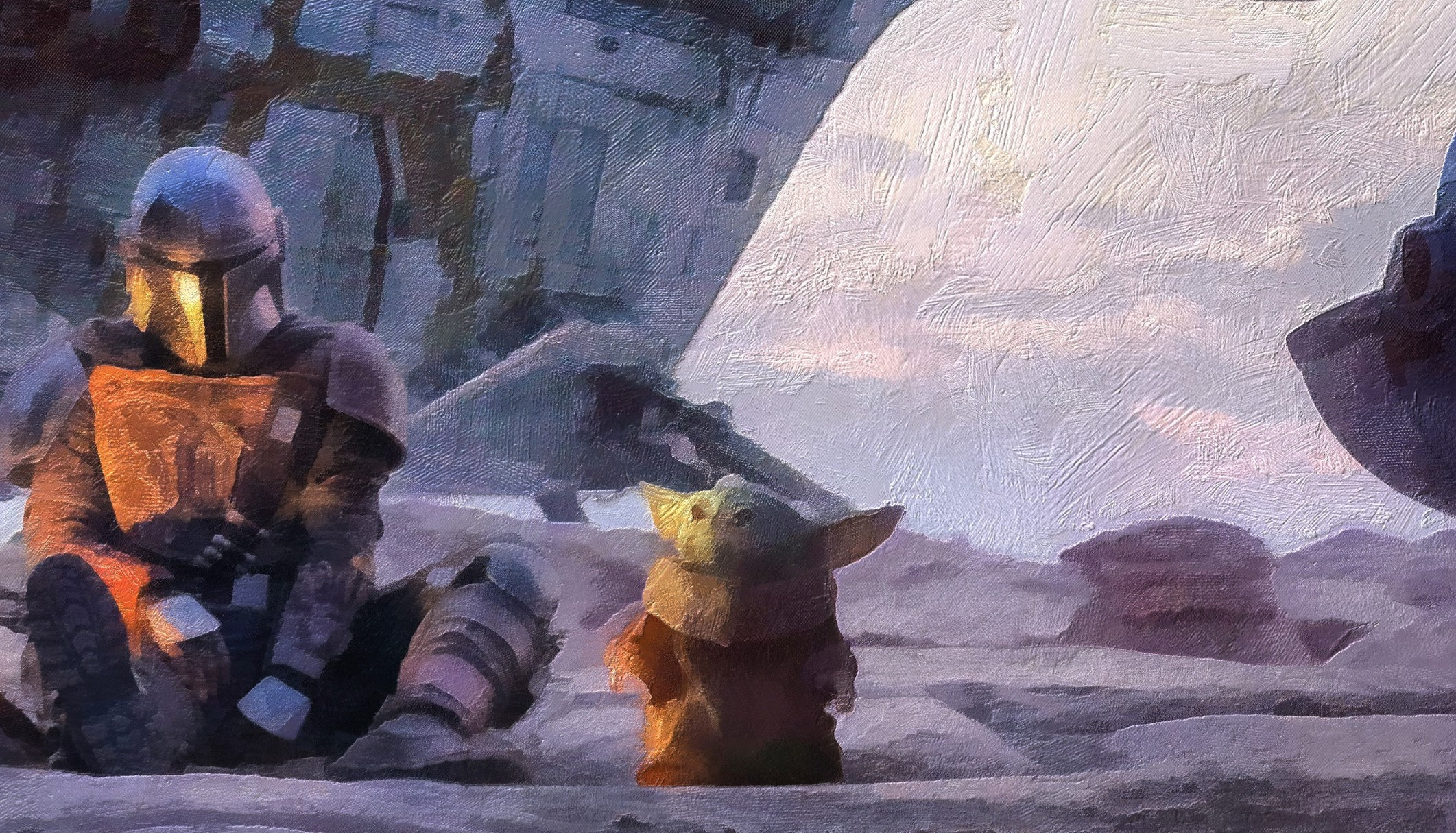 Mandalorian Resting Canvas Print Mandalorian Art Print Star - Etsy