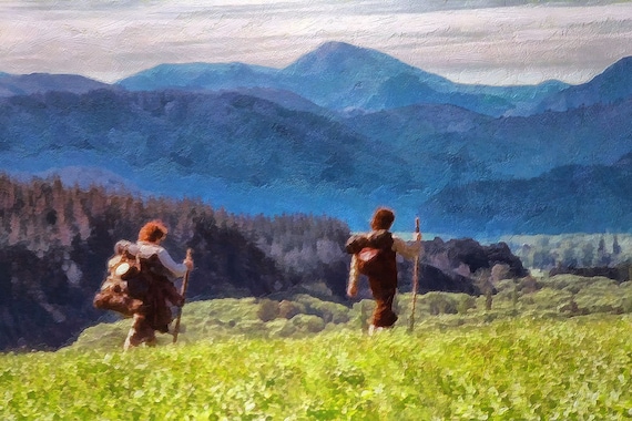 Lord of the Rings Frodo and Sam's Journey Canvas Print | Etsy