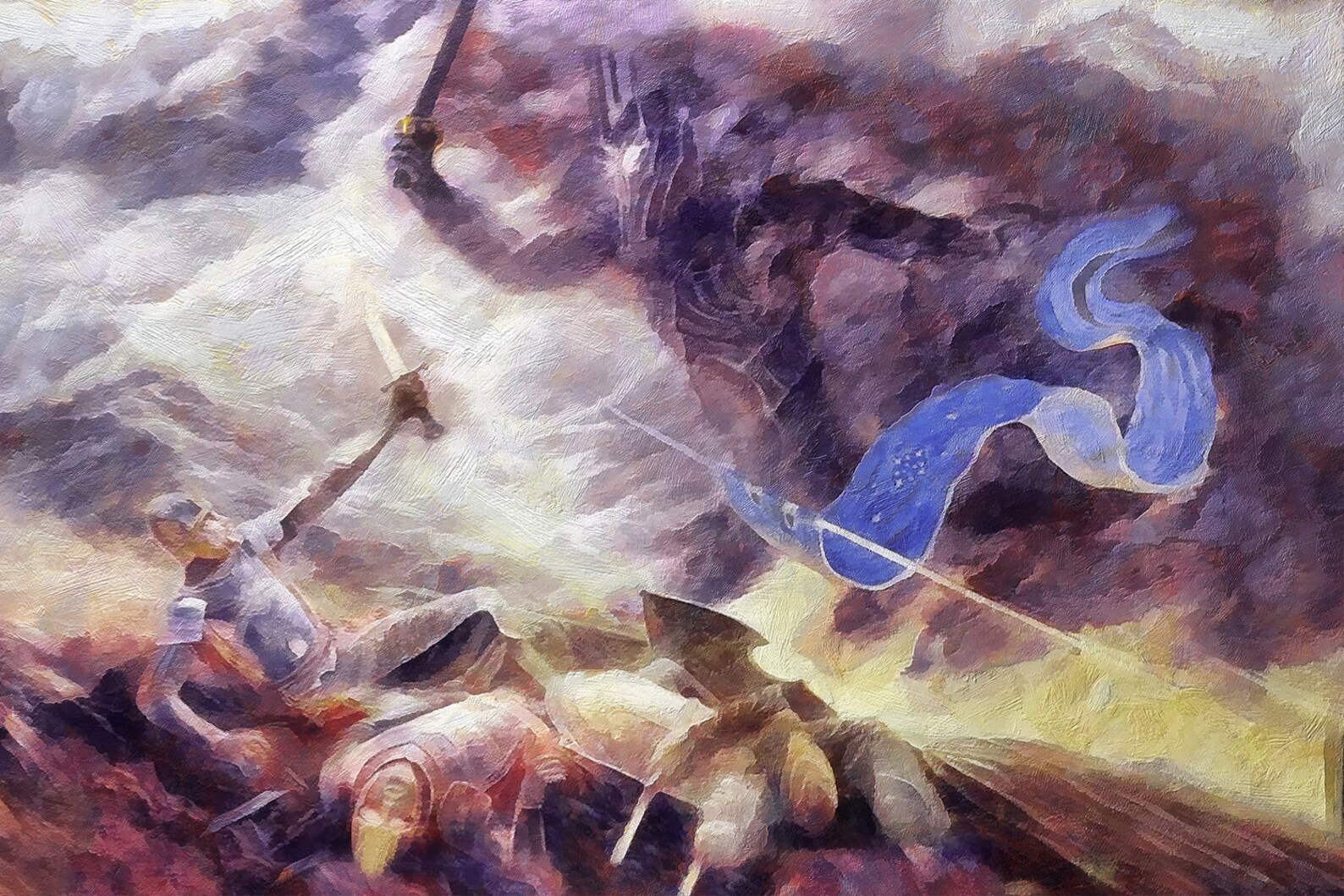 Isildur vs Sauron Canvas Print LOTR Art LOTR Print LOTR | Etsy