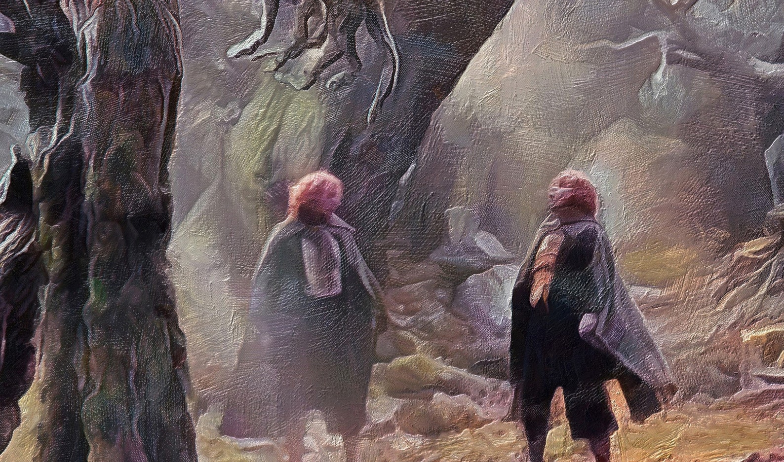 Treebeard and Hobbits Canvas Print LOTR Art LOTR Print LOTR - Etsy UK