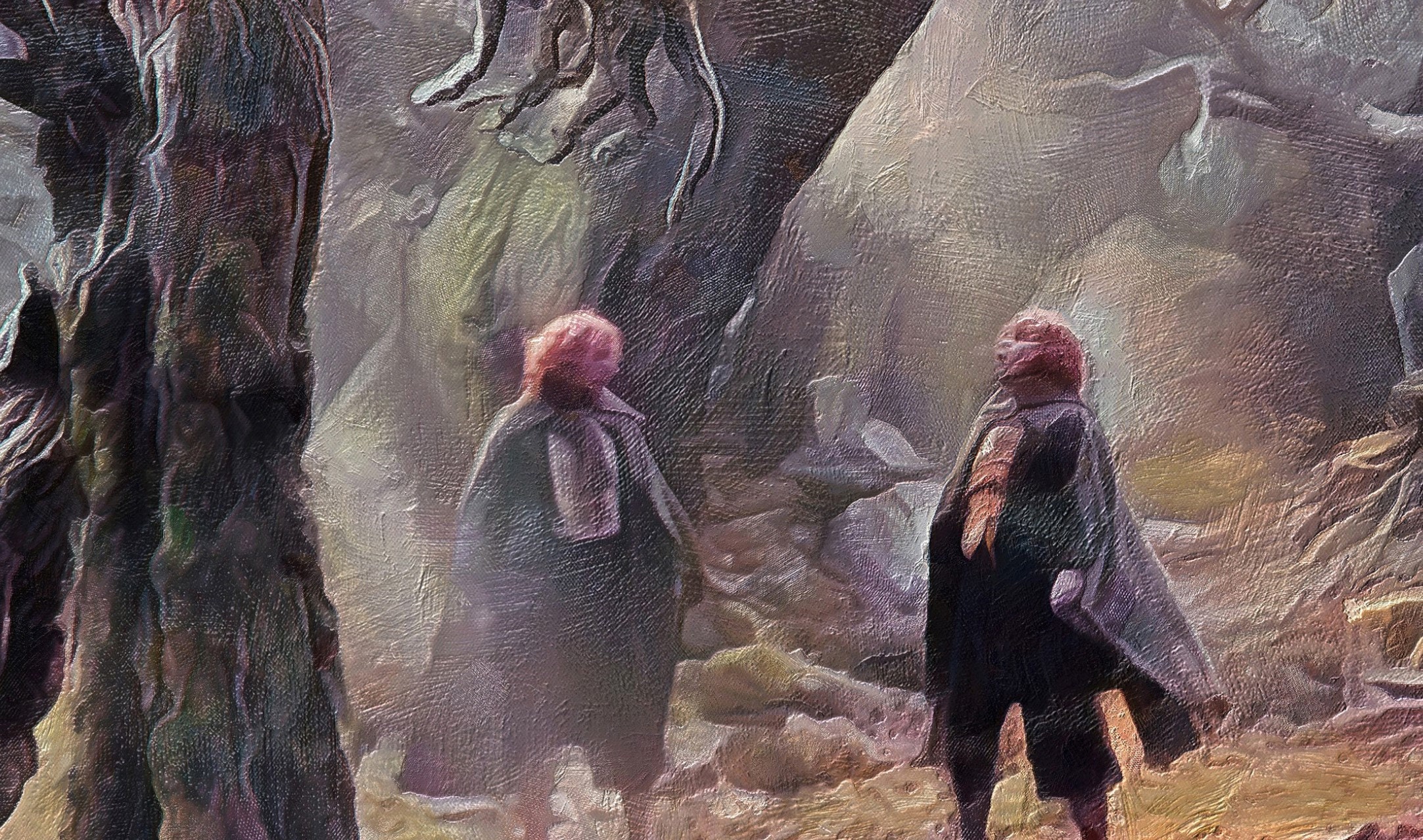 Treebeard and Hobbits Canvas Print LOTR Art LOTR Print LOTR - Etsy UK