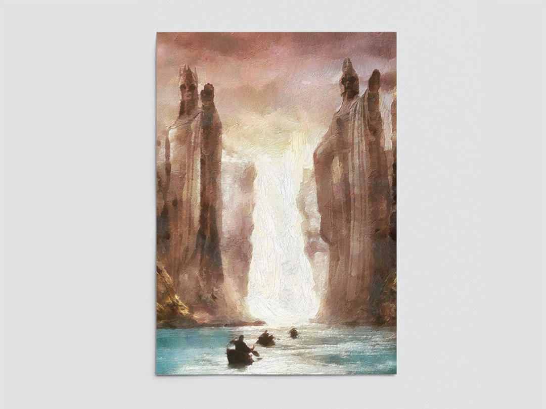 Argonath Print, LOTR Poster, LOTR Canvas, LOTR Gift - Etsy