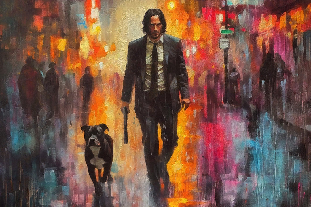 John Wick Canvas Print, Baba Yaga Wall Art, John Wick Painting, John ...